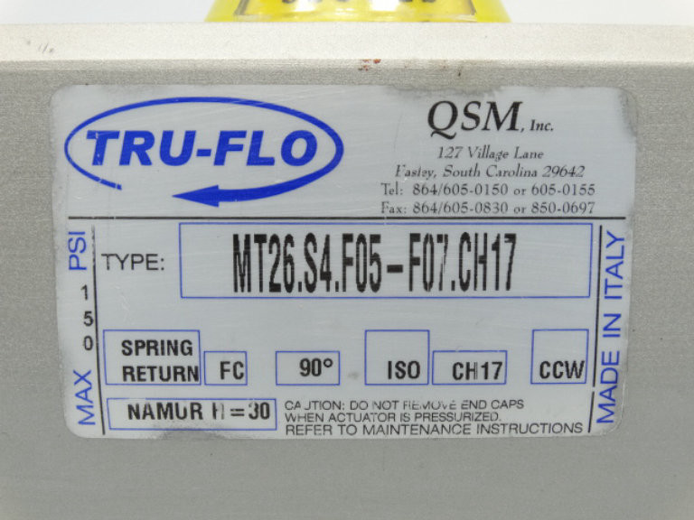 Tru-Flo MT26.S4.F05-F07.CH17 Actuator