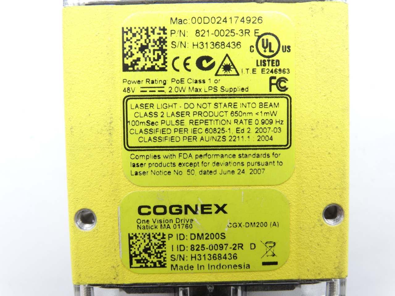Cognex DM200S Barcode Scanner