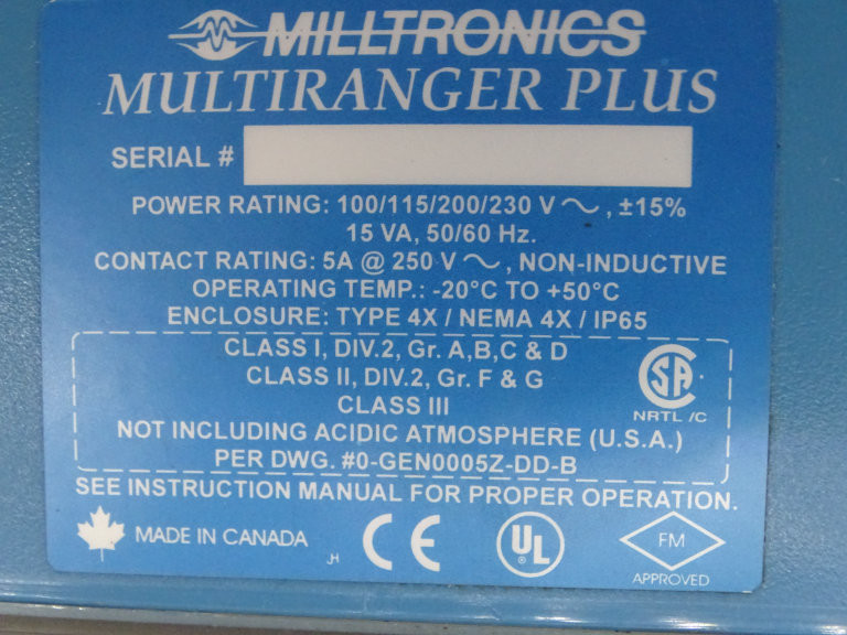 Siemens Milltronics MULTIRANGER-PLUS Sensor