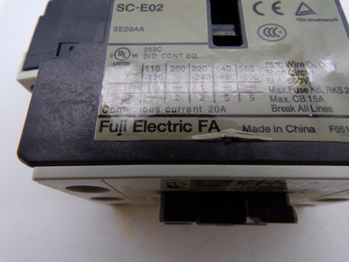 Fuji Electric SC-E02-110VAC Contactor