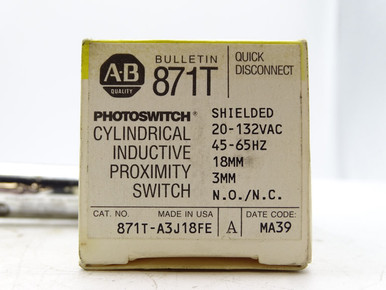 Allen Bradley 871T-A3J18FE Series A Sensor