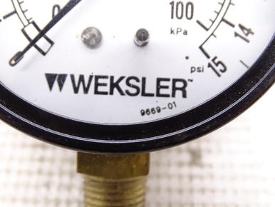 Weksler Glass Thermometer Corp 9669-01 Gauge