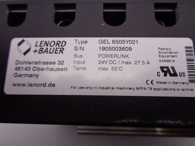 Lenord+Bauer GEL 6505Y021 Process Controller