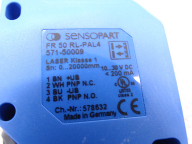 Sensopart FR 50 RL-PAL4 Sensor