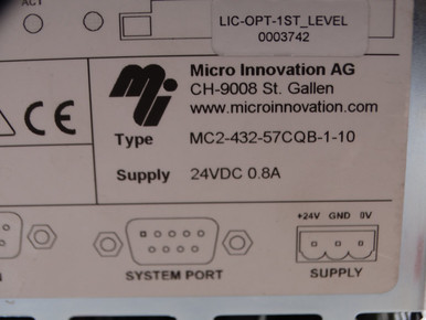 Micro Innovation MC-432-57CQB-1-10 HMI