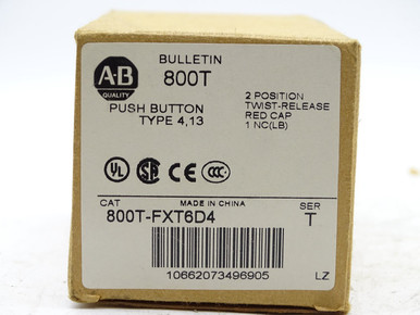 Allen Bradley 800T-FXT6D4 Series T Pushbutton