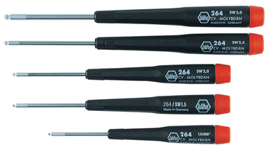 5 Piece Precision Ball End Hex Screwdriver Set - Metric - G2S TOBEQ Inc.