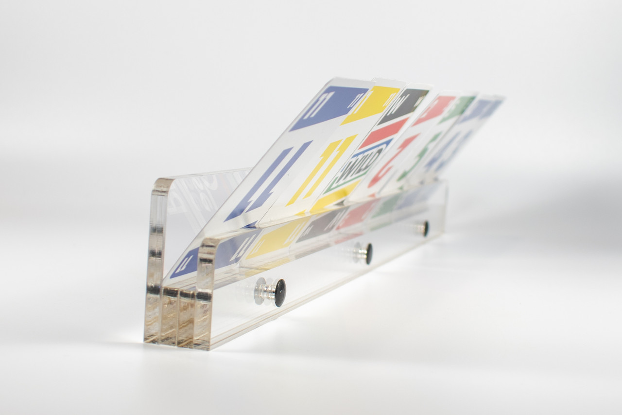 15" Acrylic Modular Game Card Holder - Laser-Cut Upright Playing Card ...