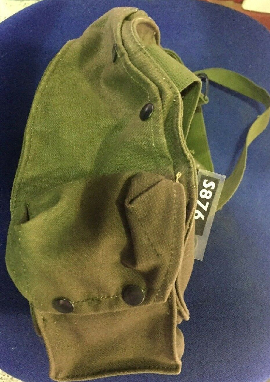 Vietnam US Army USMC M17 Series M17A1 M17A2 Canvas Gas Mask Carry Bag w ...