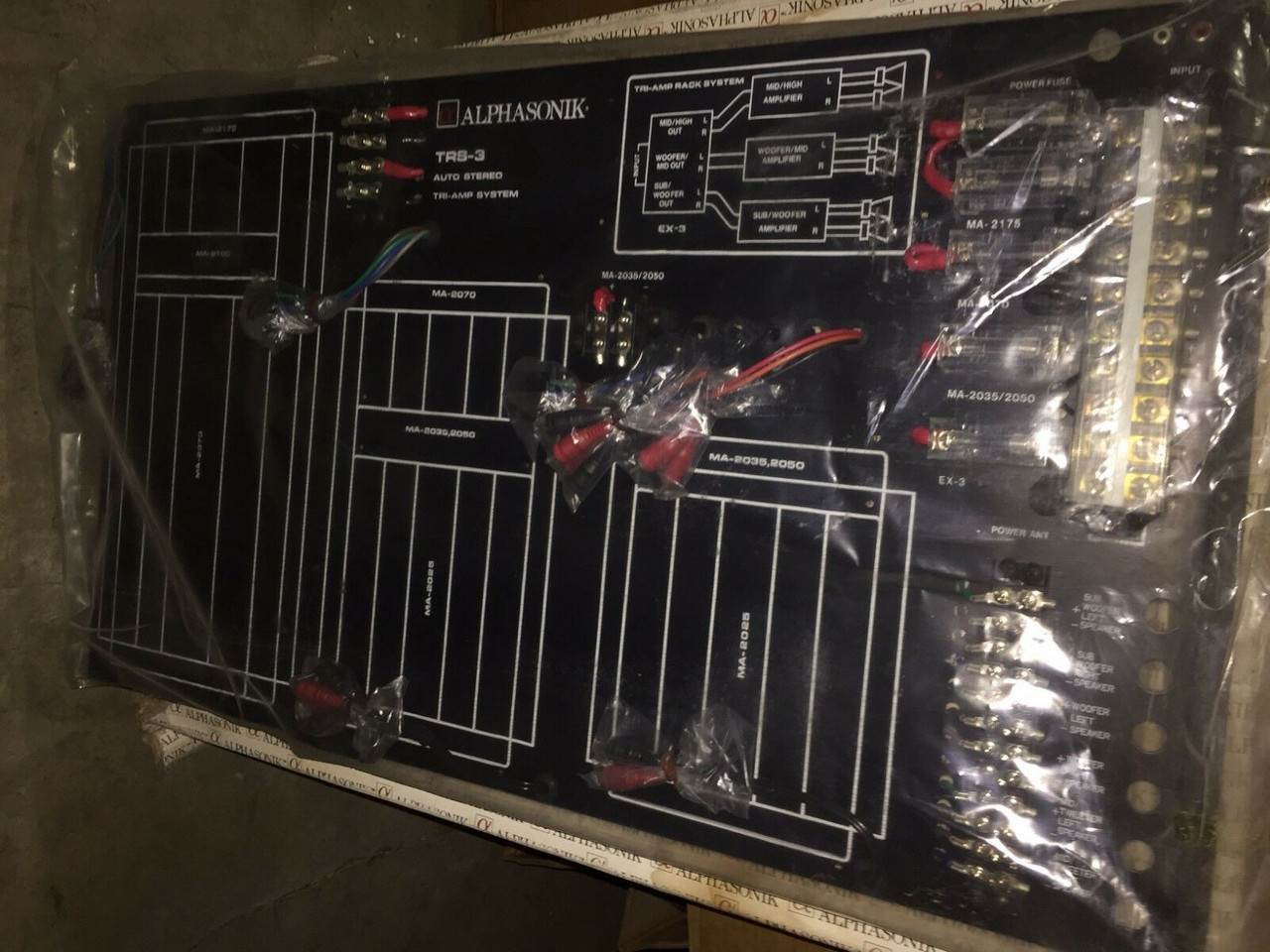 Alphasonik TRS-3 old school amp rack very RARE TRI-AMP SYSTEM RACK ...