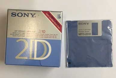Sony MFD 2DD 3.5 INCH MICRO FLOPPY DISK DOUBLE DENSITY 10 PACK 1MB NEW ...