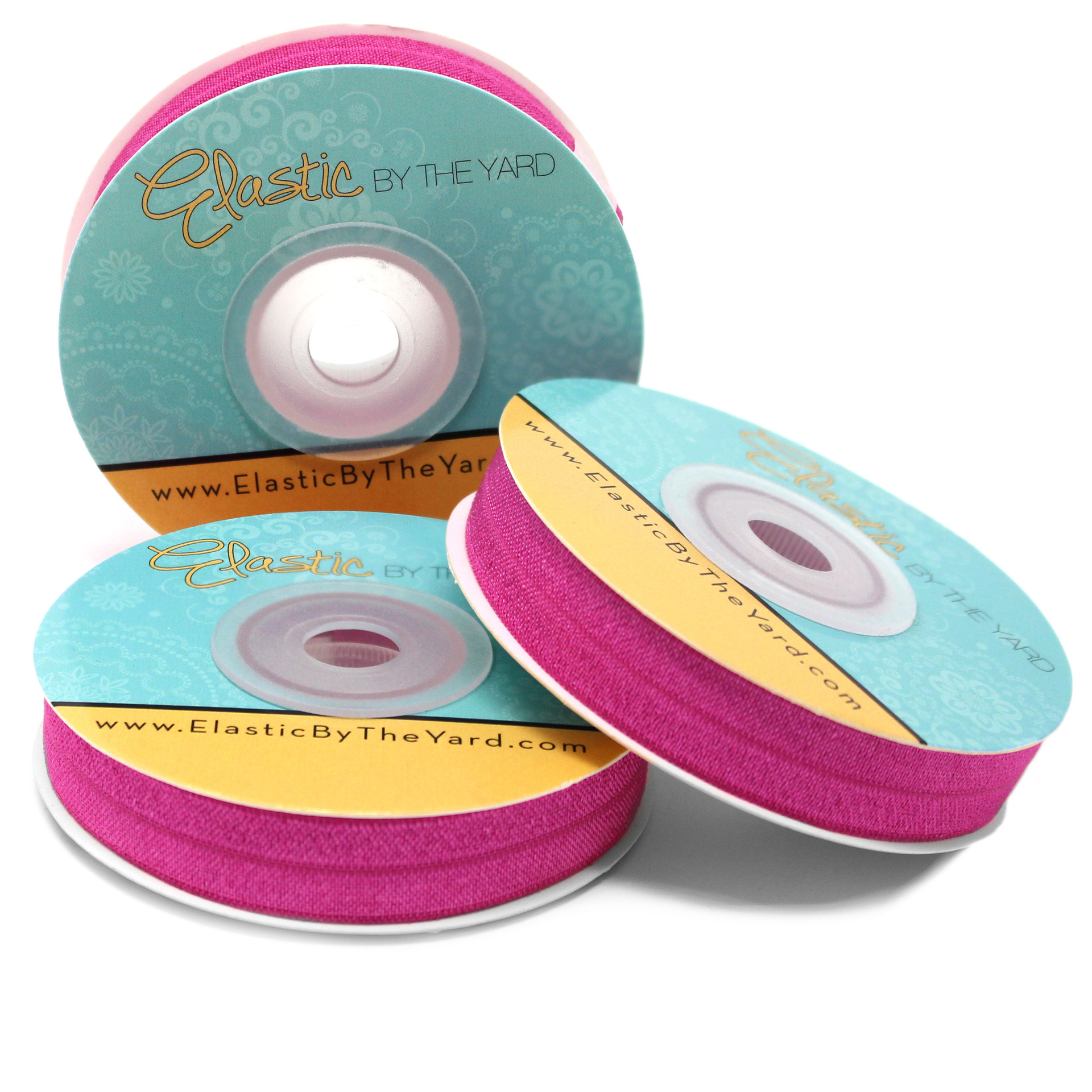 Solid Fold Over Elastic - 5/8 Inch Wide (15mm) - Pinks - Elastic by the ...