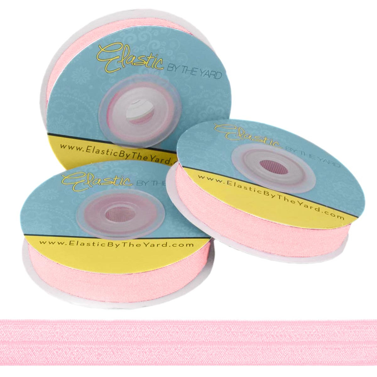 Ballet Pink | 15mm Wide Fold Over Elastic | Elastic By The Yard