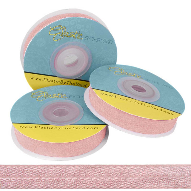 Solid Fold Over Elastic - 5/8 Inch Wide (15mm) - Pinks - Elastic by the ...