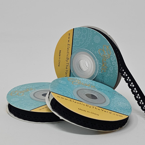 Decorative Elastic Black - 10mm | Elastic By The Yard