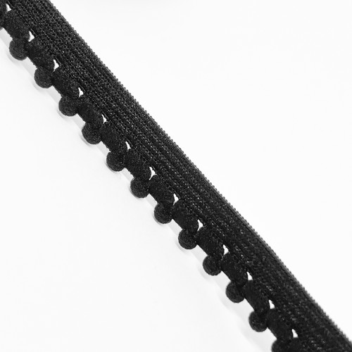 Decorative Trim Picot Elastic Black - 10mm | Elastic By The Yard