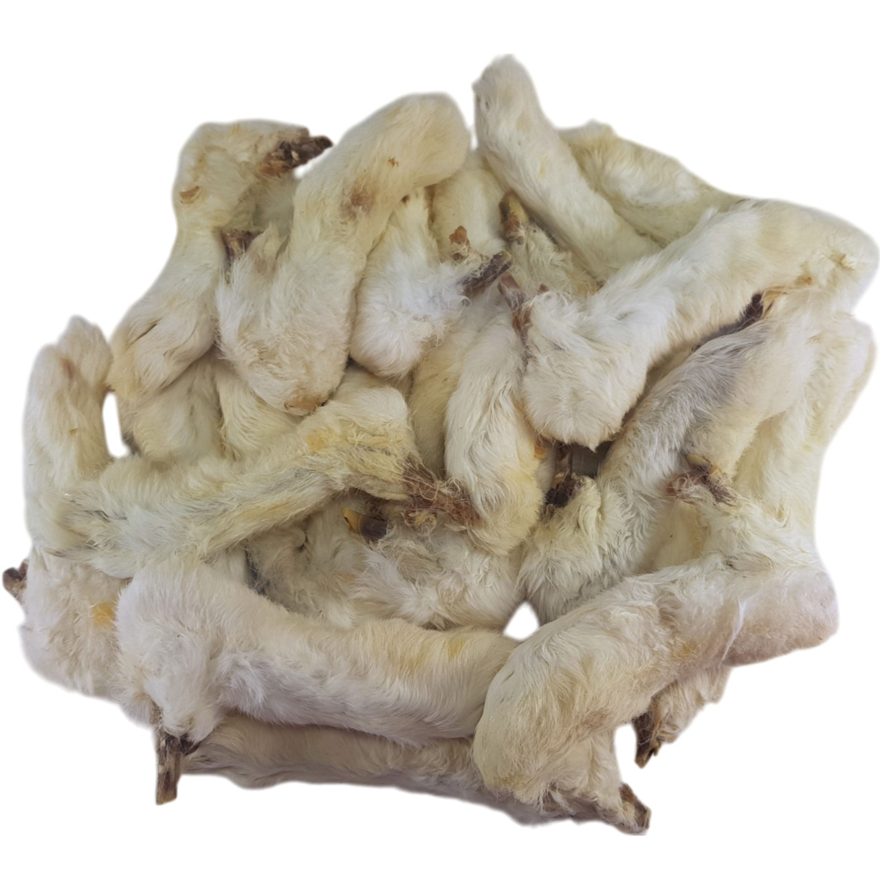 20 Air Dried Rabbit Feet with Hair for Dogs - Britten & James