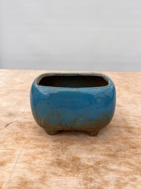 Rectangular Glazed Ceramic Pot w/ Feet (E-Single) - Botanic Wonders