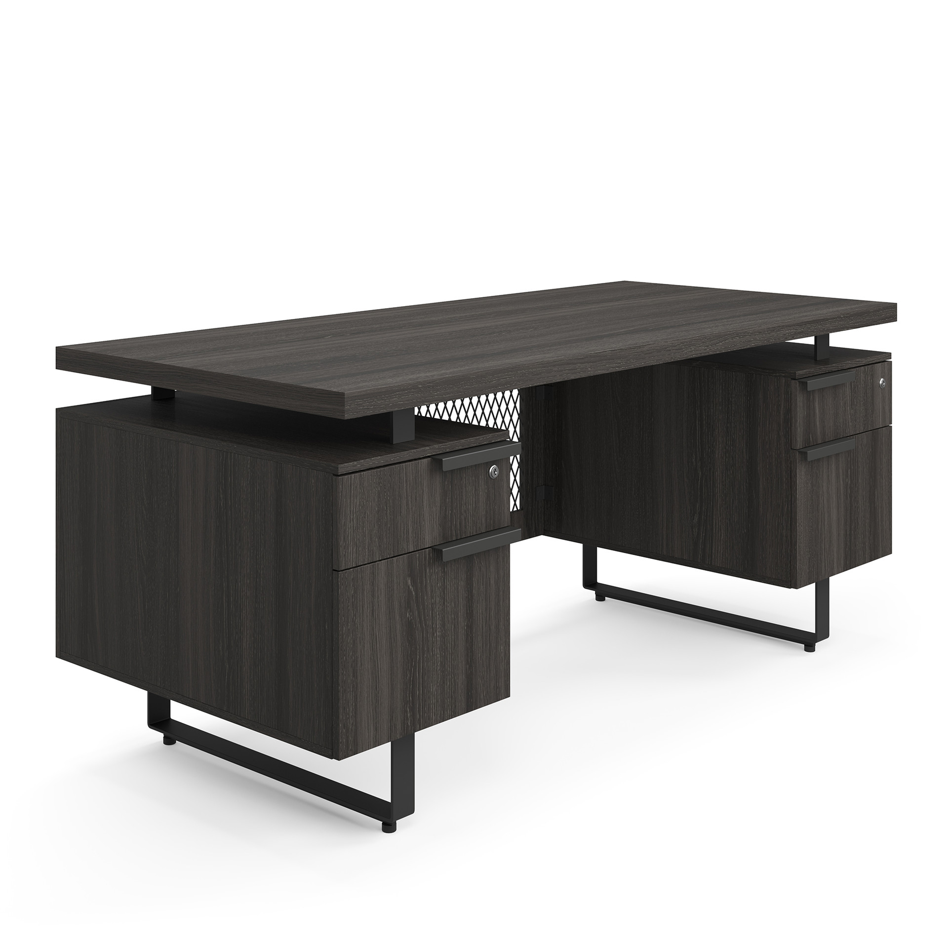OfficeSource | Palisades | Single Pedestal Desk - 66" x 30" - COE ...