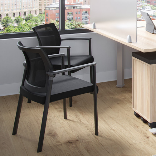 OfficeSource | Oslo | Mesh Back Stacking Guest Chair - COE Distributing