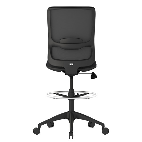 OfficeSource Orion Armless Mesh Back Task Stool with Black Frame - COE ...