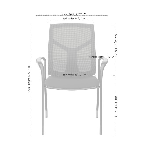 OfficeSource Starlight Executive Guest Chair with Black Frame - COE ...