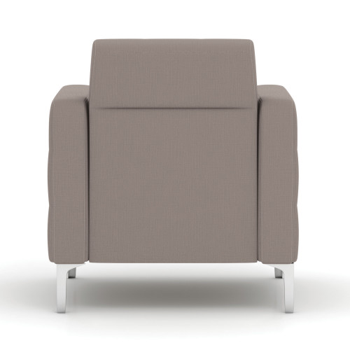 OfficeSource | Draper | Club Chair with Silver Metal Legs - COE ...