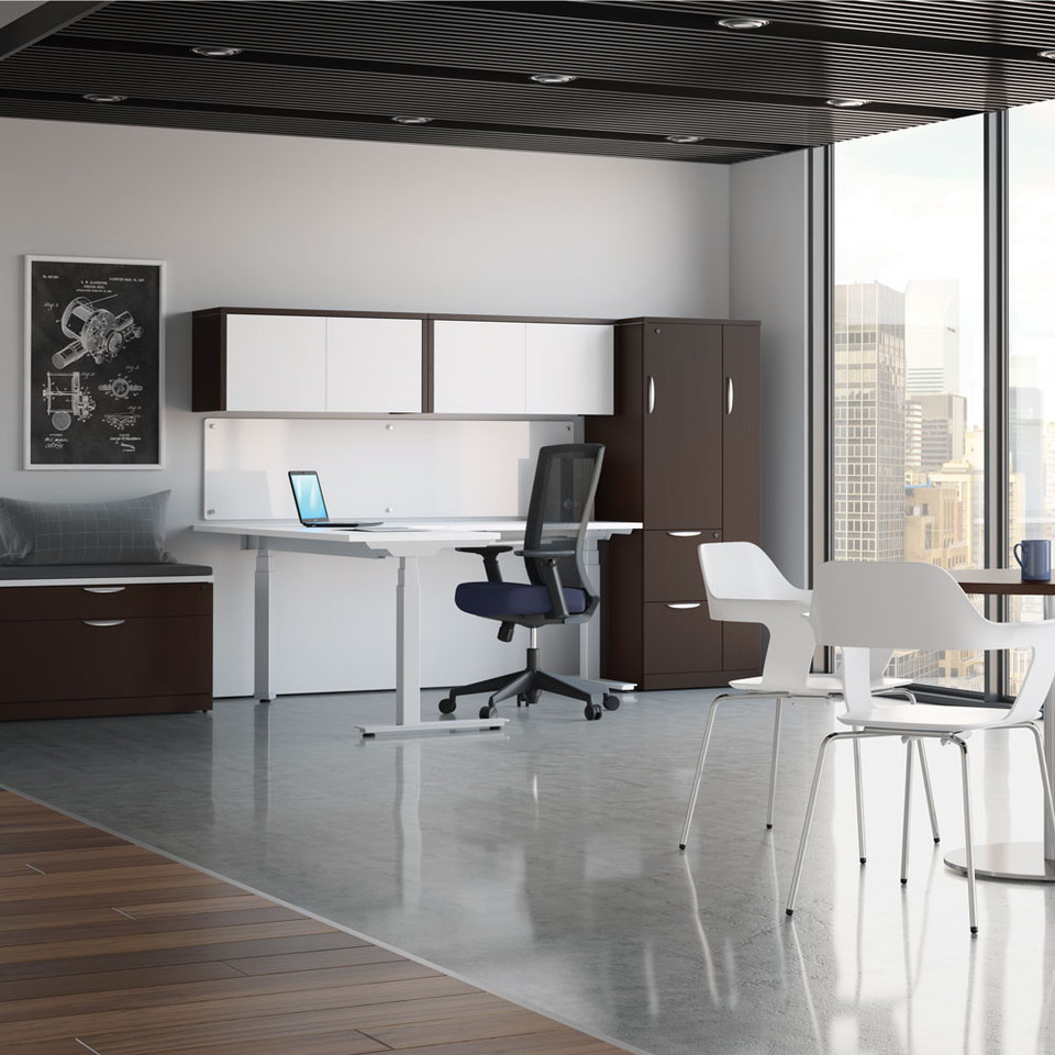 OfficeSource | StandUp Standing Desk Collection | Metal Perforated ...