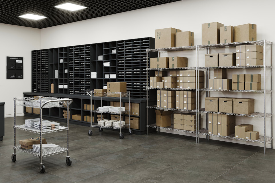 OfficeSource 5-Shelf 36"Wx18"Dx72"H Wire Rack - COE Distributing