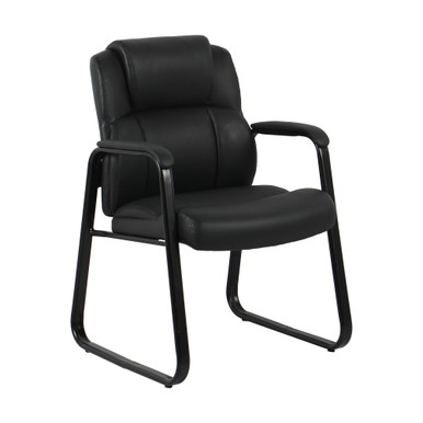 OfficeSource Brady Executive Guest Chair with Sled Base - COE Distributing