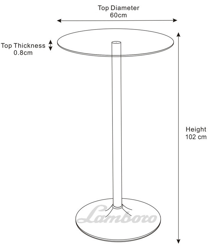 Como Poseur Table - Black | Bar Tables | Simply Bar Stools
