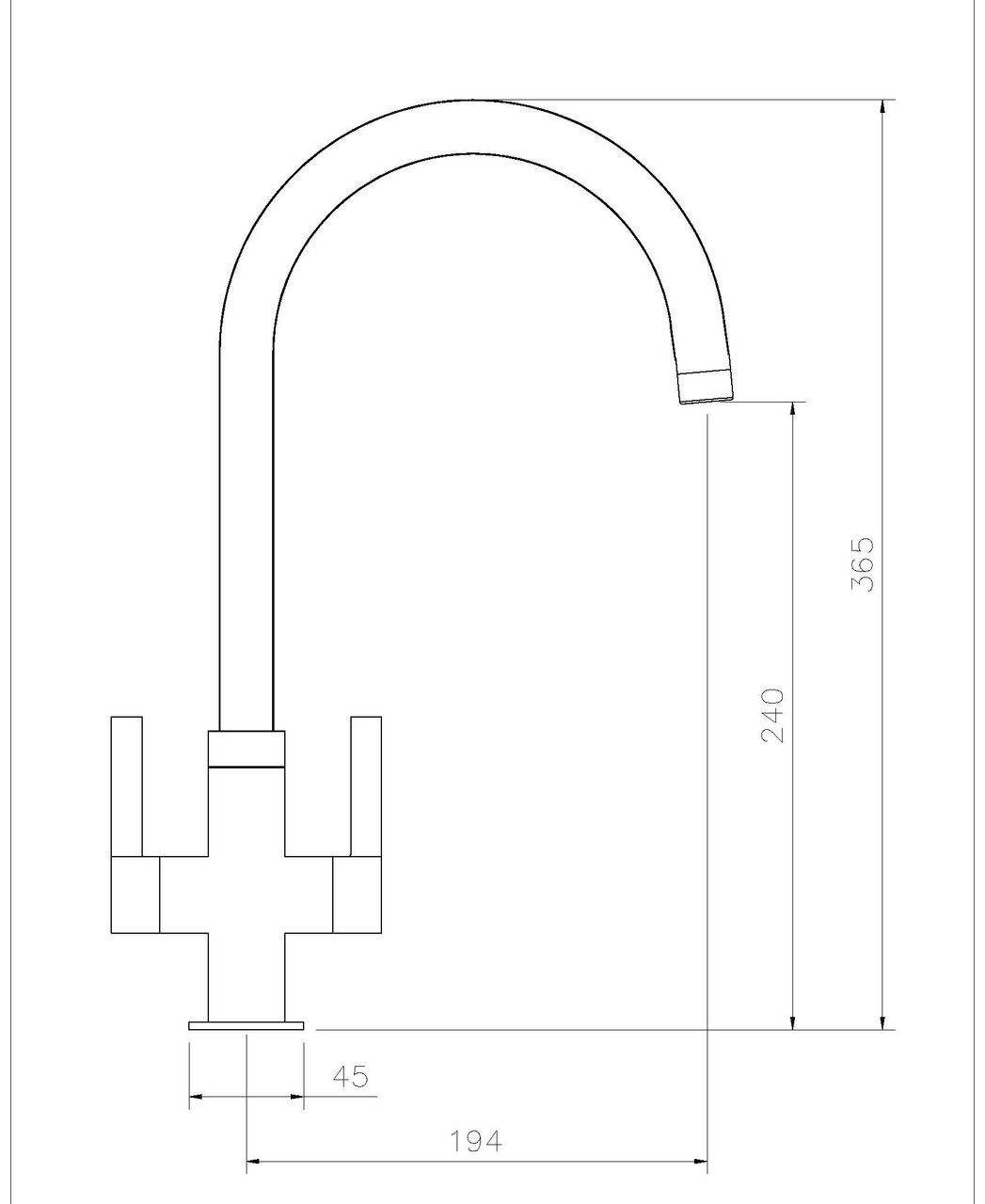 Abode Pico Monobloc Mixer Tap - Taps.co.uk