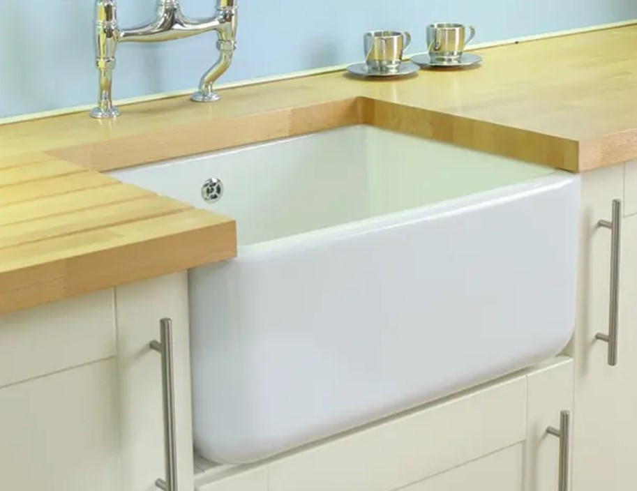 Shaws Butler 600 Kitchen Sink | Ceramic Sink | Taps.co.uk