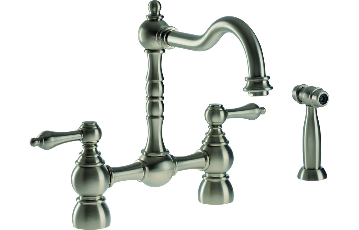 Abode Bayenne Bridge Mixer Tap with Handspray - Taps.co.uk