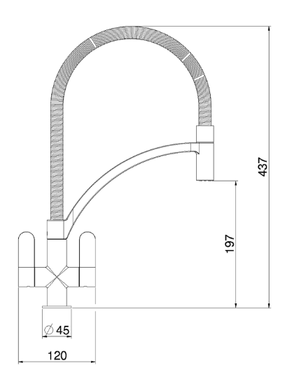 Franke Zelus Silk Steel Kitchen Tap | Taps.co.uk