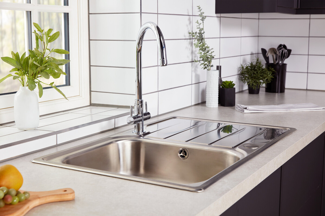 Rangemaster Michigan Single Bowl SS Kitchen Sink | taps.co.uk