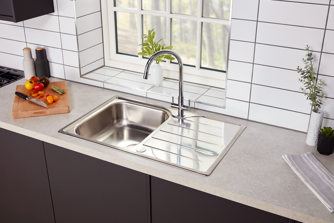 Rangemaster Michigan Single Bowl SS Kitchen Sink | taps.co.uk