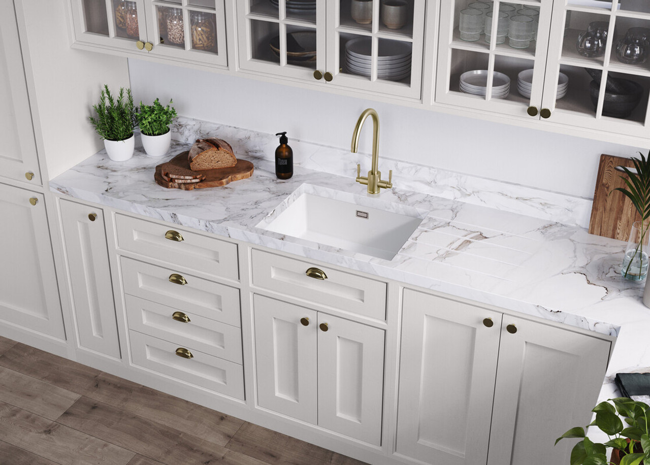 Rangemaster Rustique Half Bowl Ceramic Kitchen Sink | Taps