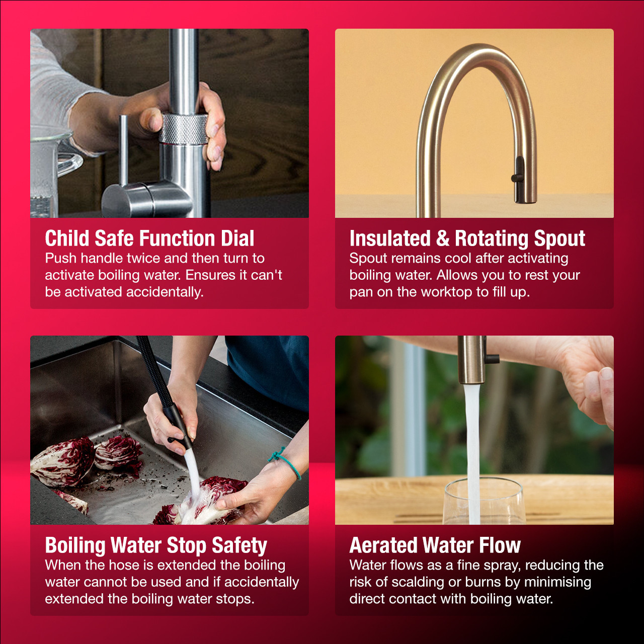 Quooker Tap Flex Stainless Steel | Instant Boiling Water Tap