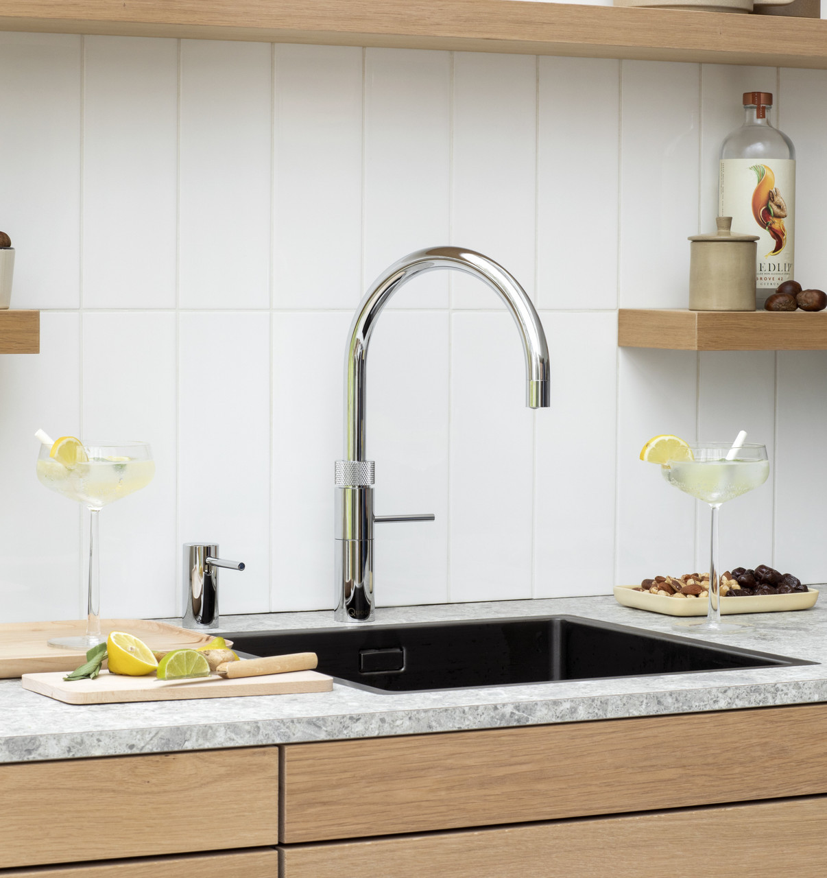 Quooker Tap Fusion Round Chrome | Instant Boiling Water Tap