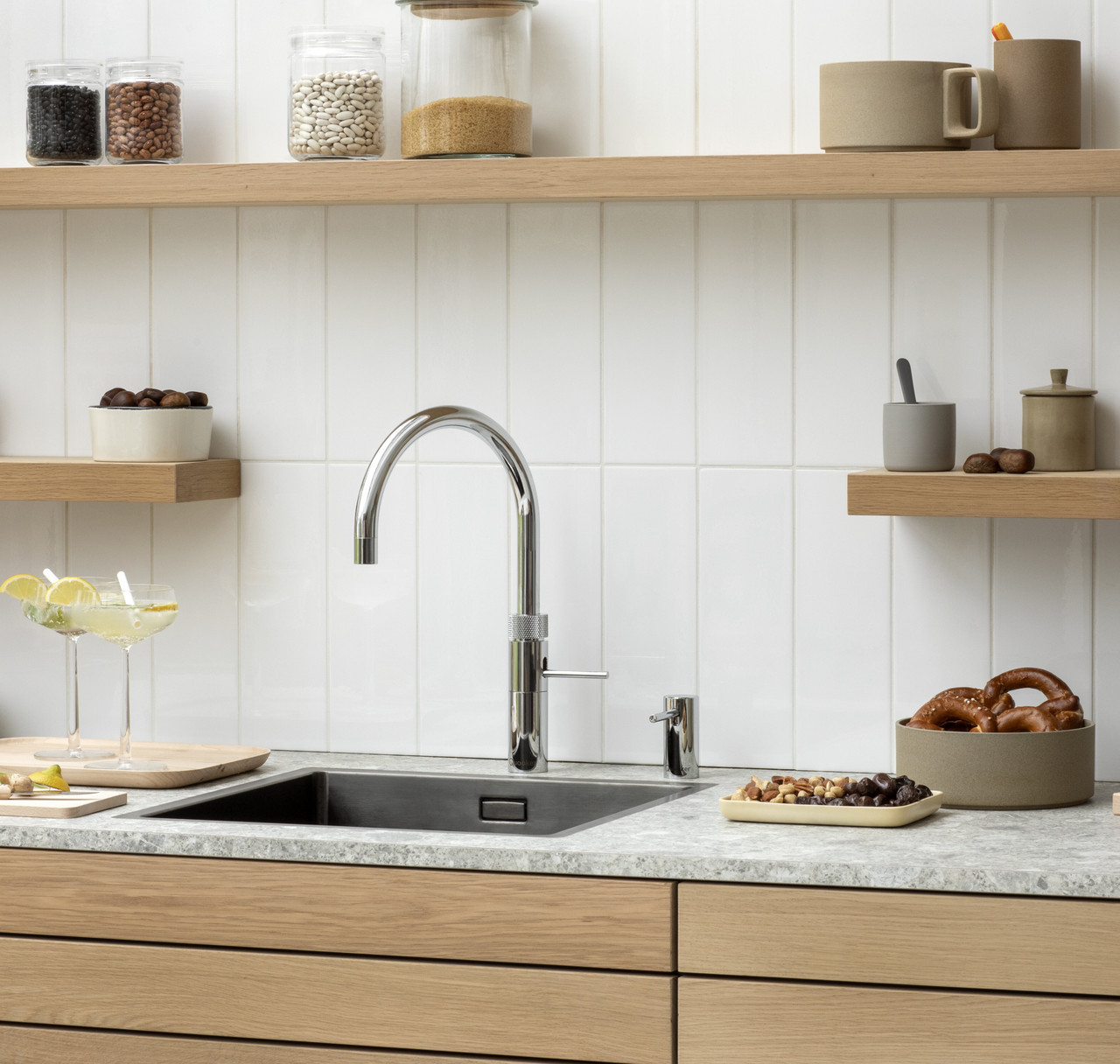 Quooker Tap Fusion Round Chrome | Instant Boiling Water Tap