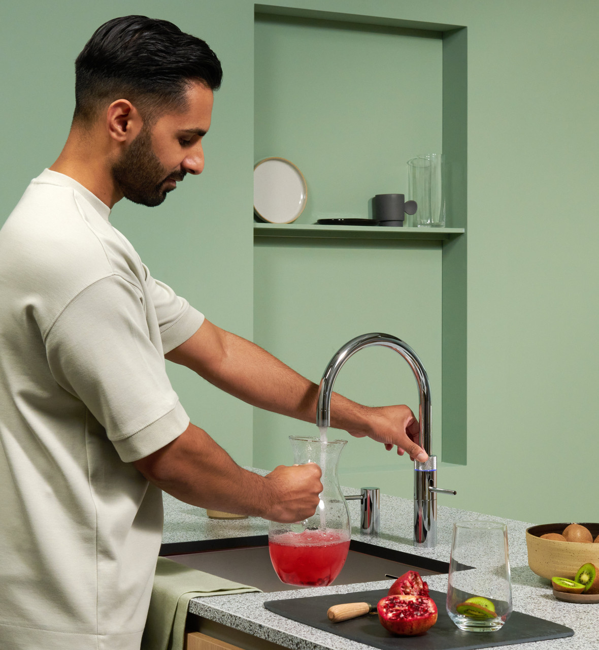 Quooker Tap Fusion Round Chrome | Instant Boiling Water Tap