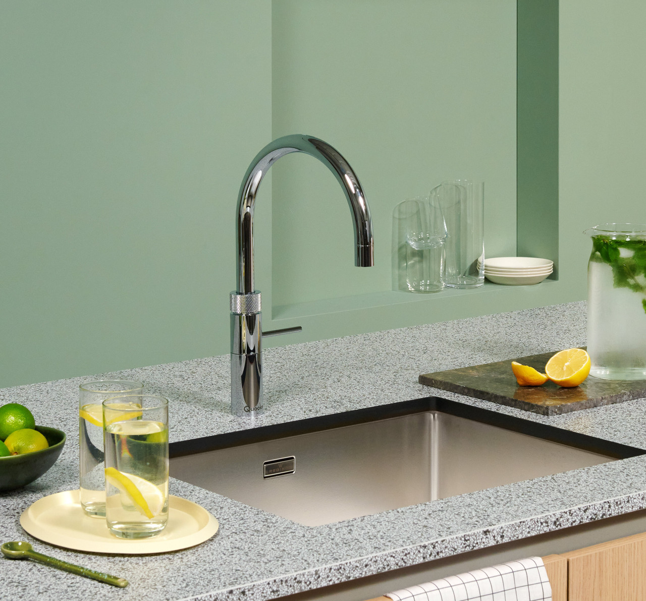 Quooker Tap Fusion Round Chrome | Instant Boiling Water Tap