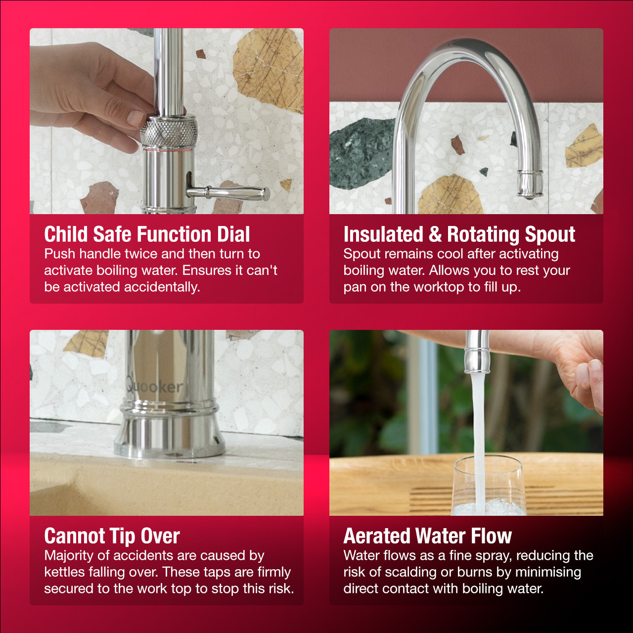 Quooker Tap Fusion Round Chrome | Instant Boiling Water Tap