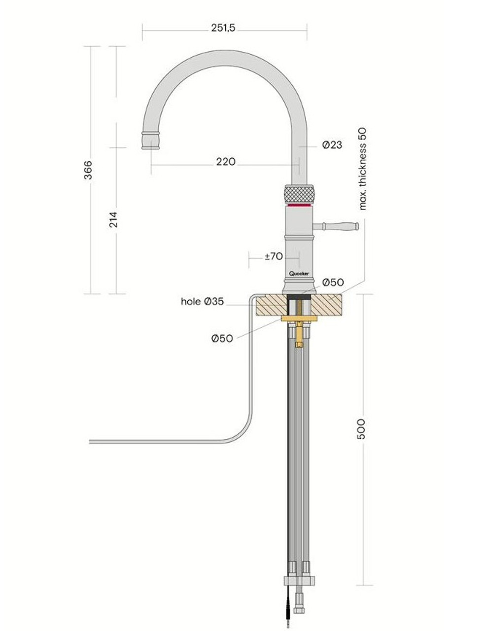 Quooker Tap Classic Fusion Round Chrome | Instant Boiling Tap