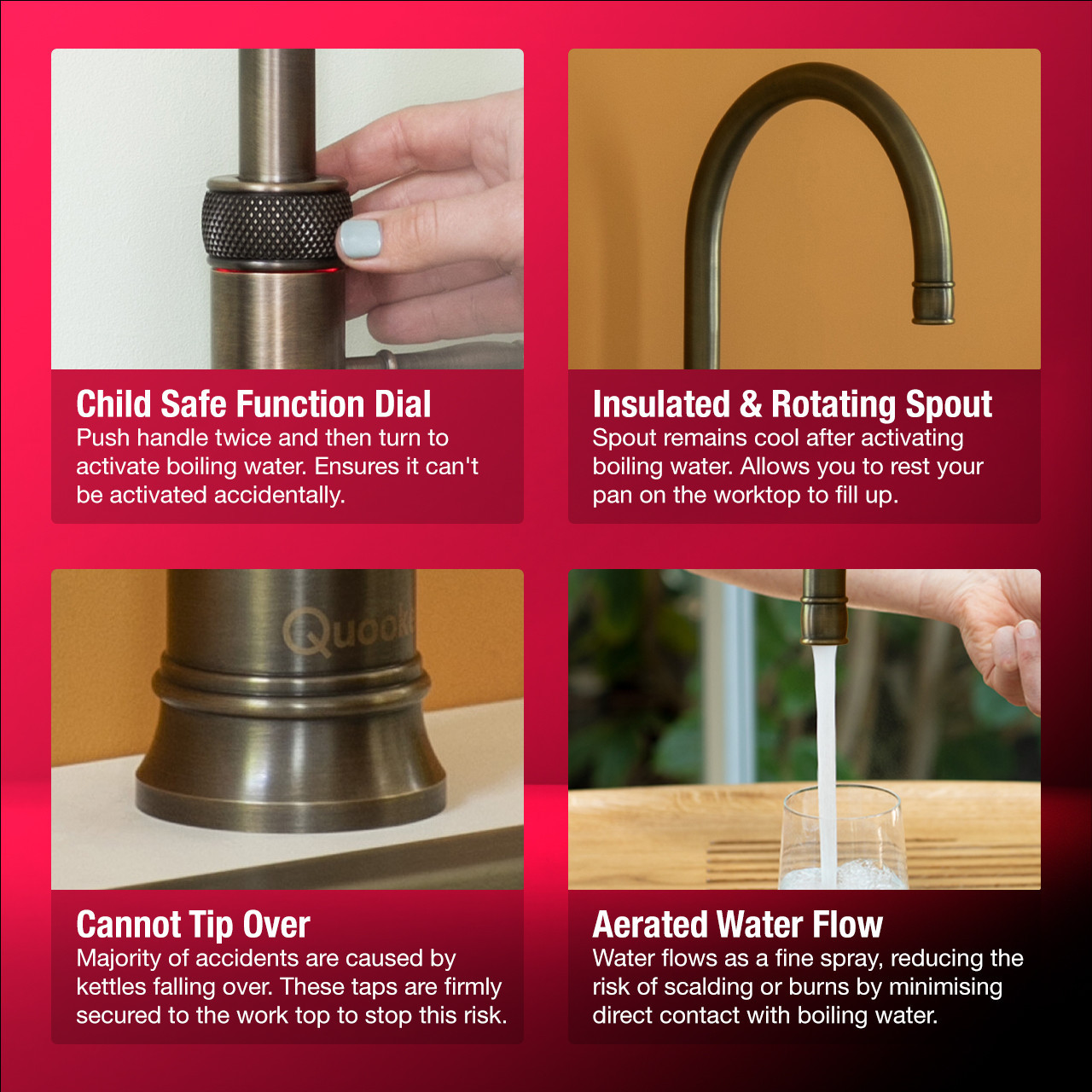 Quooker Tap Classic Fusion Round Patinated Brass | Boiling Tap