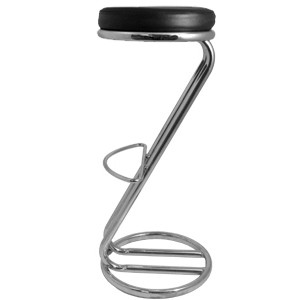 Fixed Height Zed Bar Stool in Black Looks Great in the Kitchen