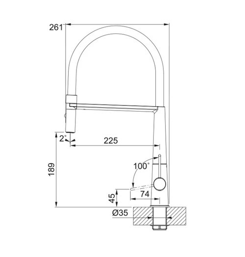 Franke Icon Semi-Pro Black Pullout Kitchen Mixer Tap | Taps.co.uk