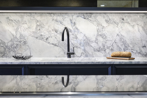 Riobel Azure Single Lever with Pull Down Spray Matt Black Kitchen Tap ...