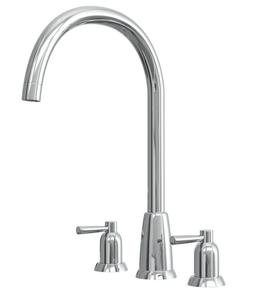 Artisan Kensington 3 Hole Chrome Kitchen Mixer Tap | Taps.co.uk